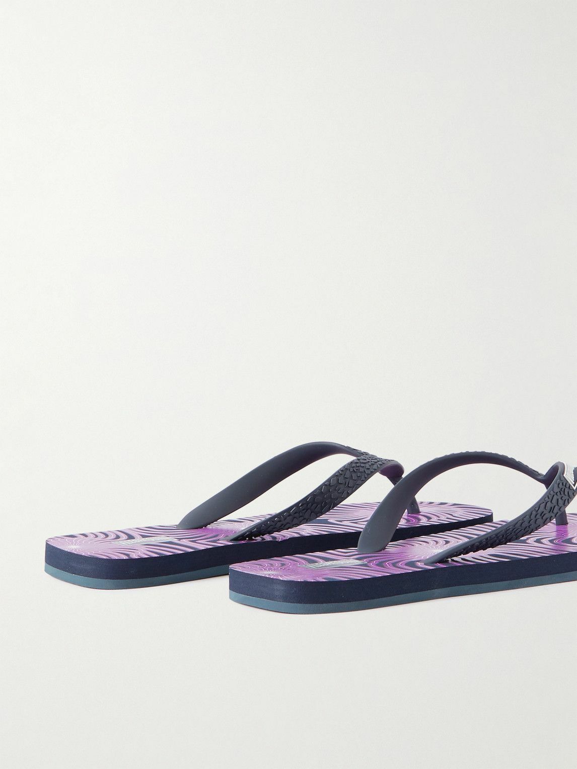 Vilebrequin - Logo-Print Rubber Flip Flops - Blue Vilebrequin