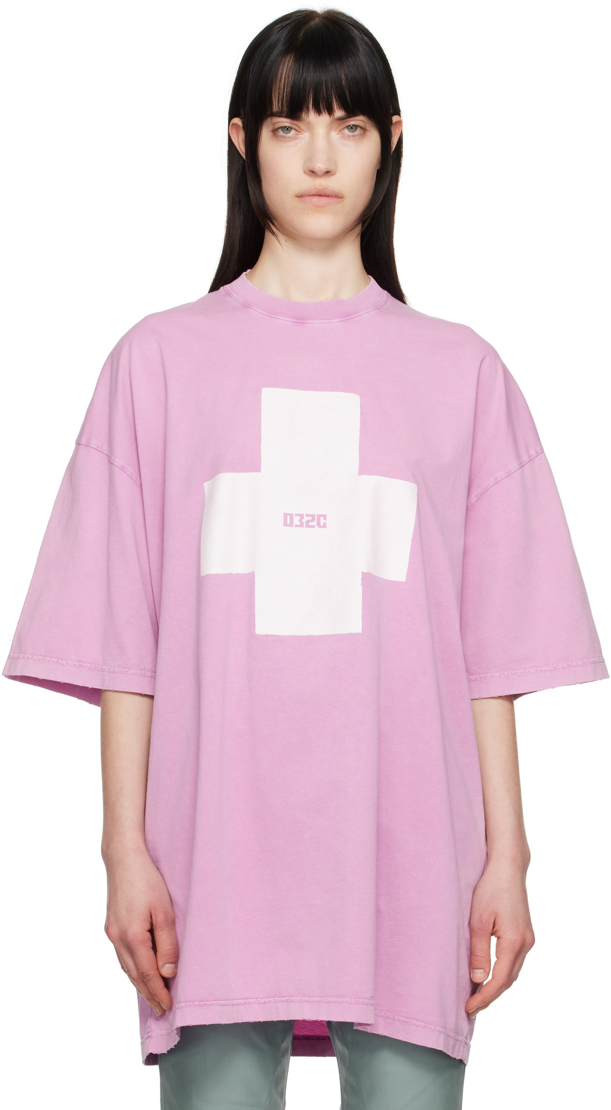 032c Pink Point Zero Oversized T-Shirt 032c
