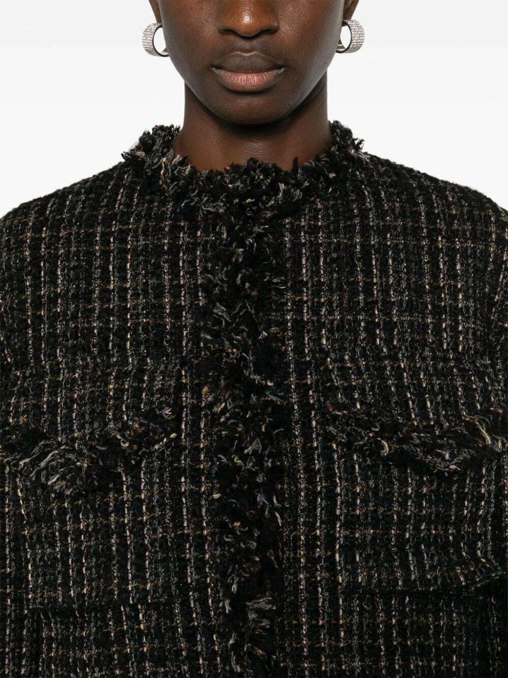 SACAI - Tweed Wool Short Jacket Sacai