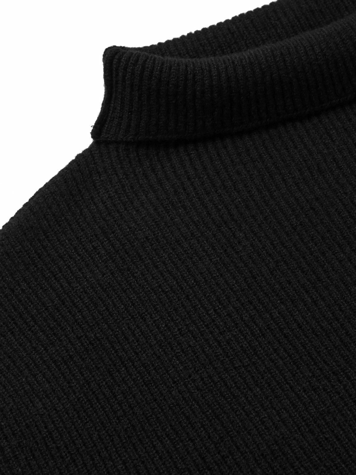 The Row - Daniel Ribbed Cashmere Rollneck Sweater - Black The Row