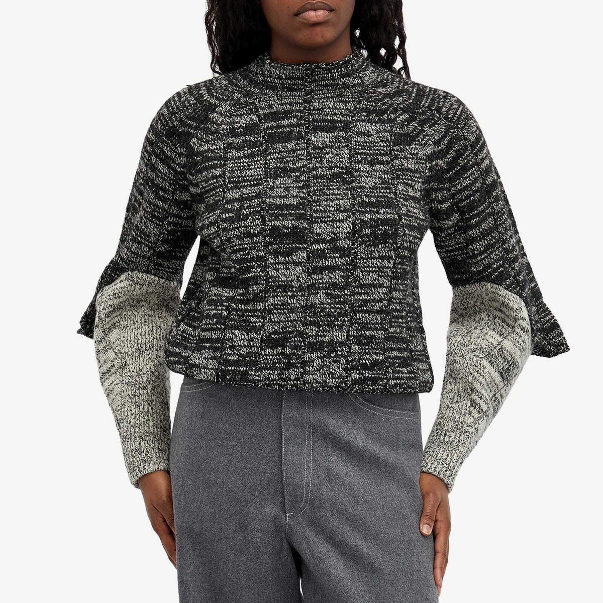 TOGA Women's Mix color knit pullover in Grey Toga Pulla