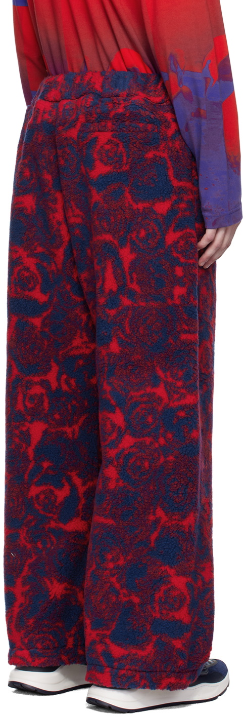 Burberry Red & Blue Rose Trousers Burberry