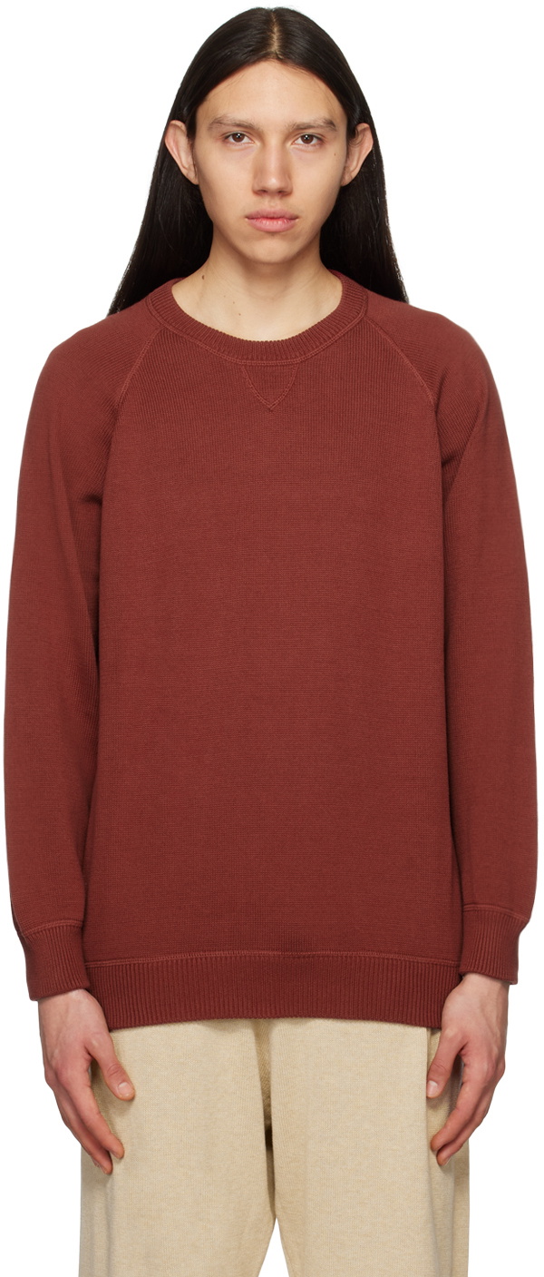 Ghiaia Cashmere Red Raglan Sweater Ghiaia Cashmere