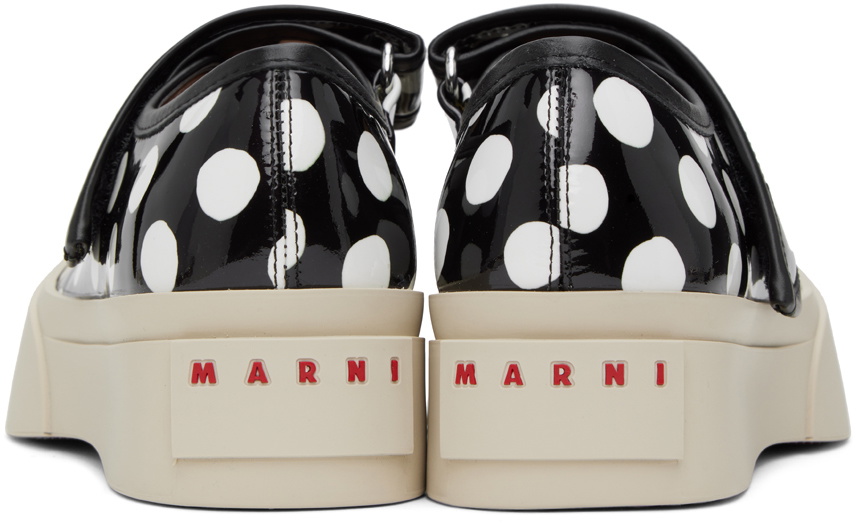 Marni Black & White Pablo Mary Jane Ballerina Flats Marni