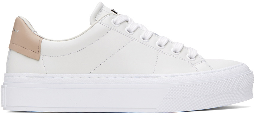 Givenchy White & Beige City Sport Sneakers Givenchy