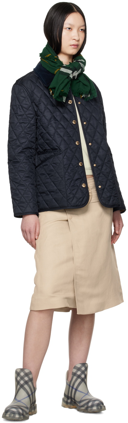 Burberry Navy Quilted Jacket Burberry