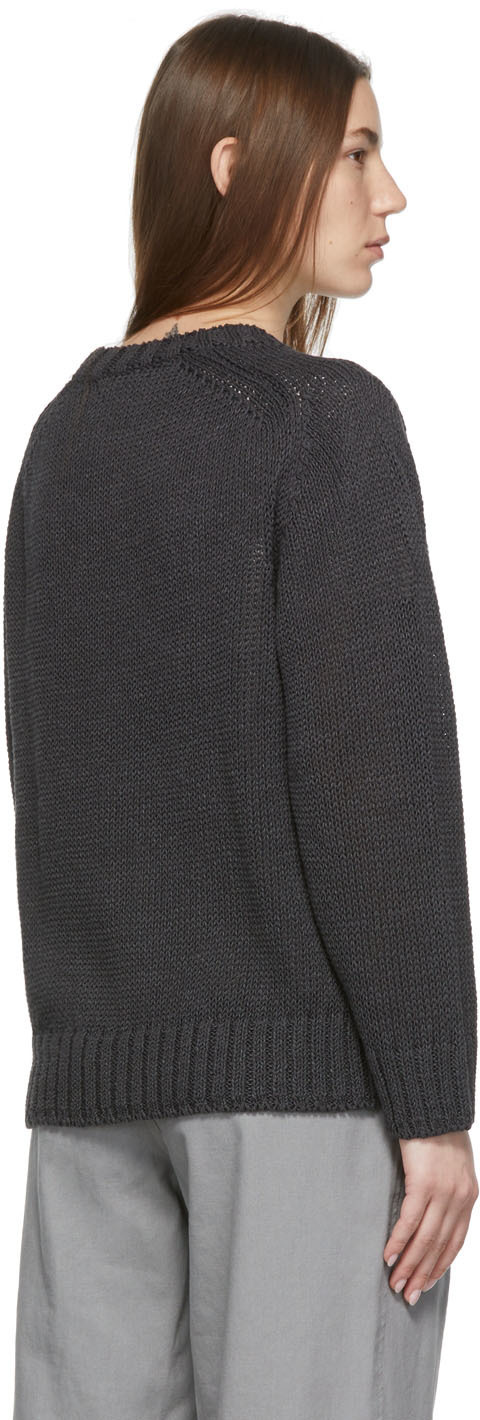 Nothing Written Black Paper Round Crewneck Sweater NOTHING WRITTEN