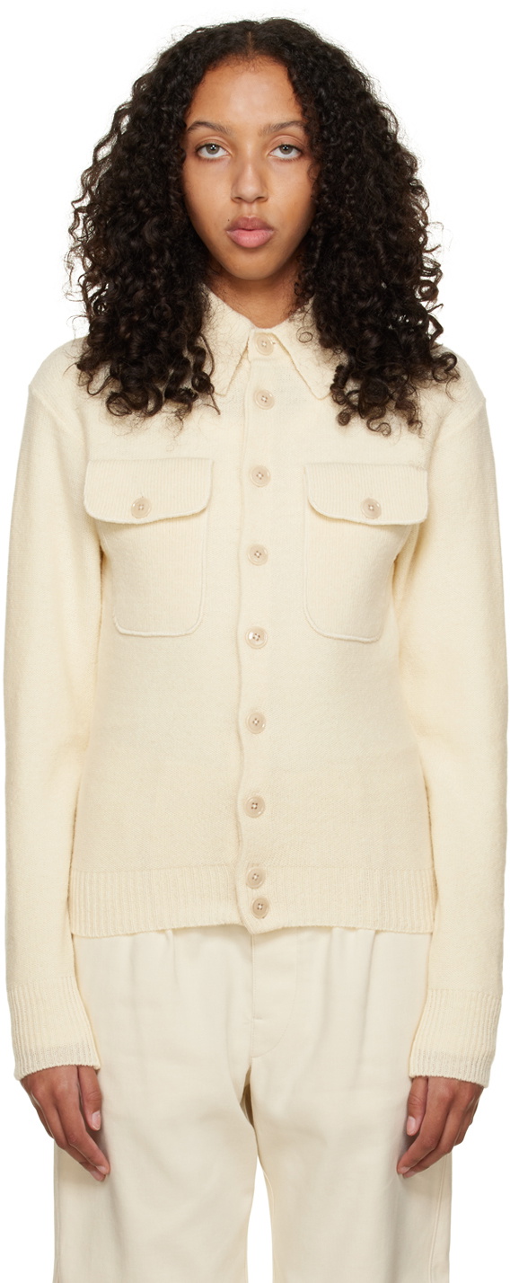LEMAIRE Off-White Patch Pocket Cardigan Lemaire