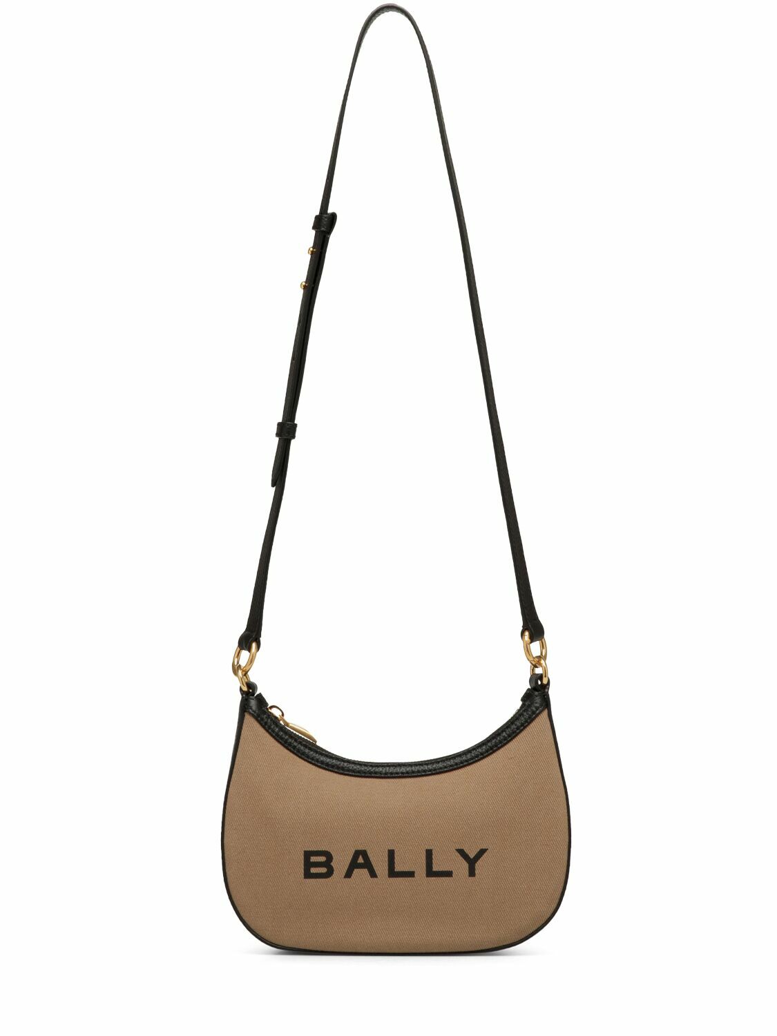 BALLY - Bar Ellipse Logo Canvas Shoulder Bag Bally