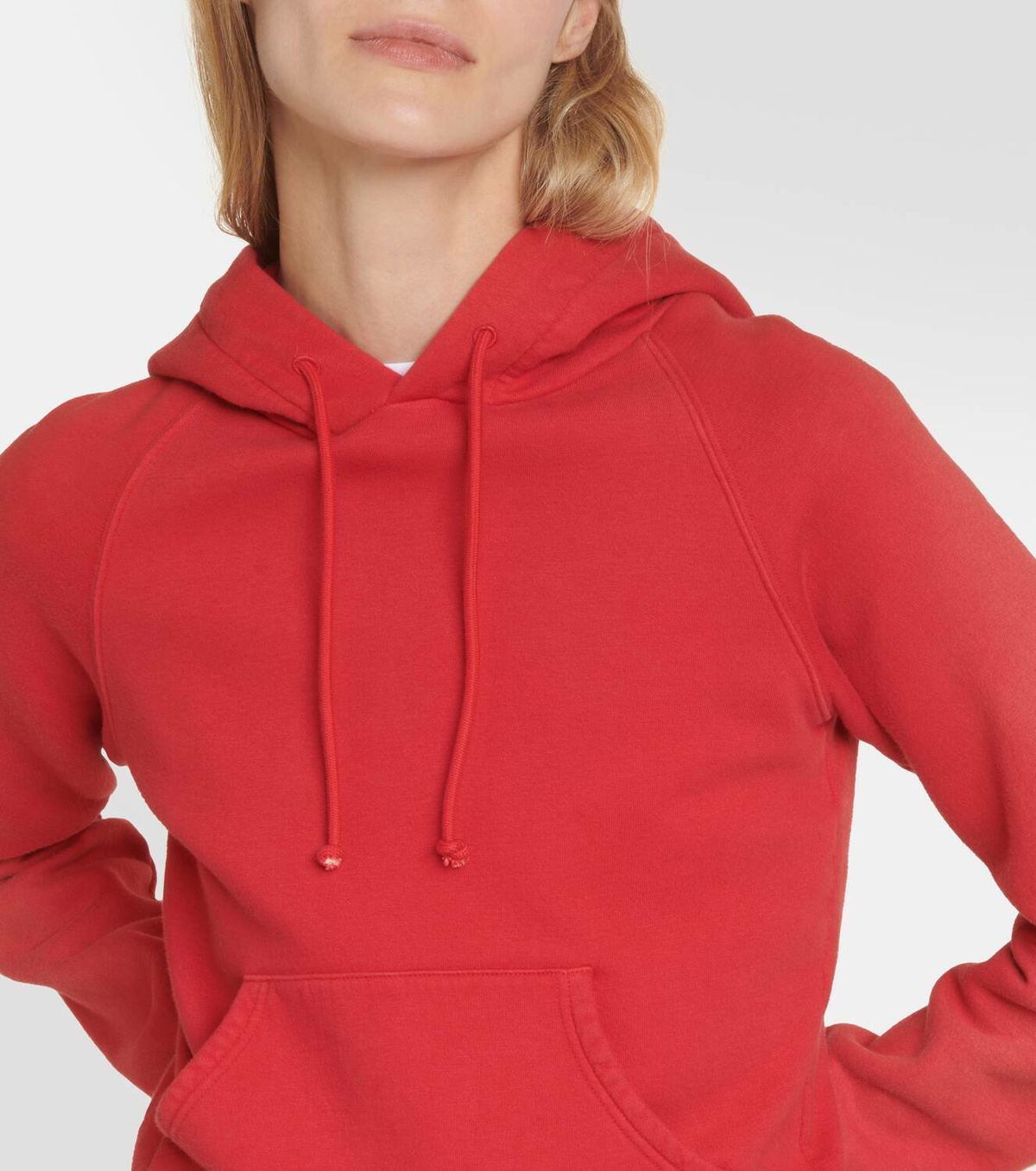 The Row Timmi cropped cotton-blend jersey hoodie The Row