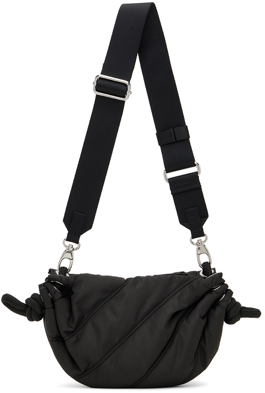 GANNI Black Small Drawstring Shoulder Bag GANNI