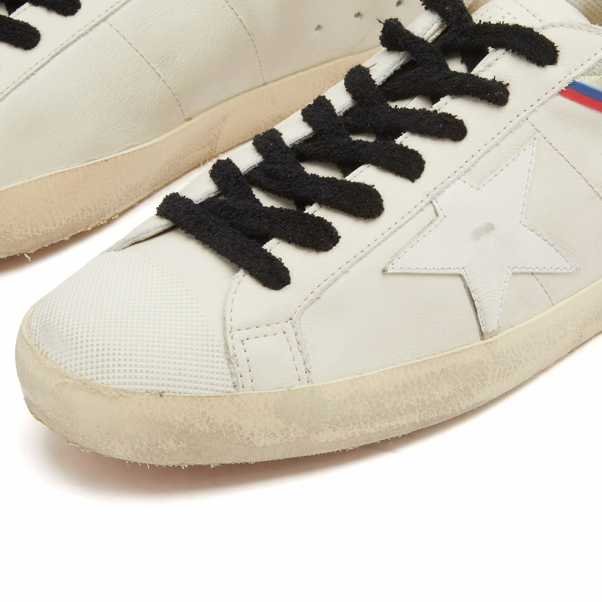 Golden Goose Men's Super Star Leather and Suede Sneaker in White/Grey ...