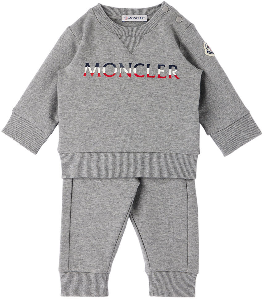 Moncler Enfant Baby Gray Knitwear Set Moncler Enfant