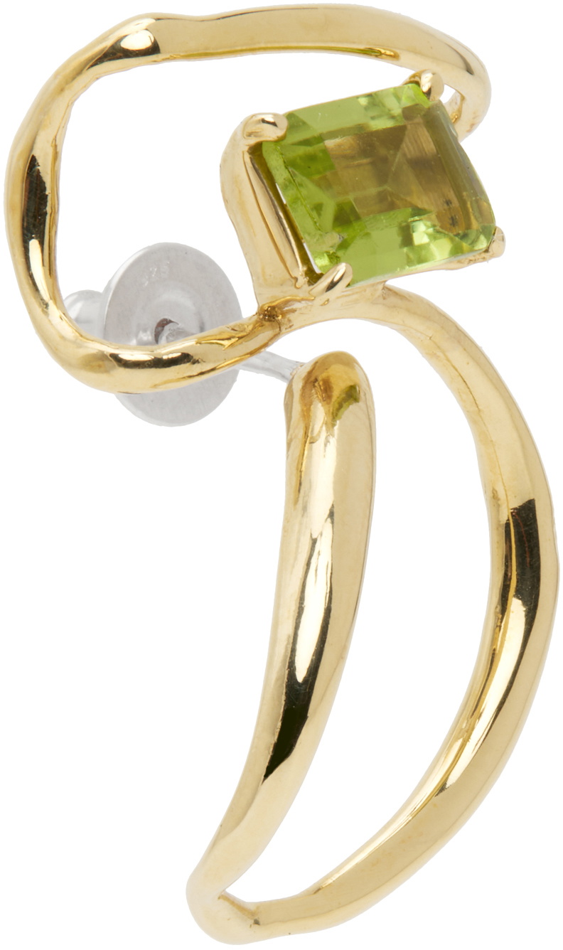 FARIS Bronze Cursive Gem Single Earring Faris