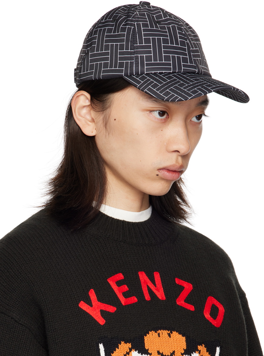 Kenzo Black Kenzo Paris 'Kenzo Stamp' Cap Kenzo