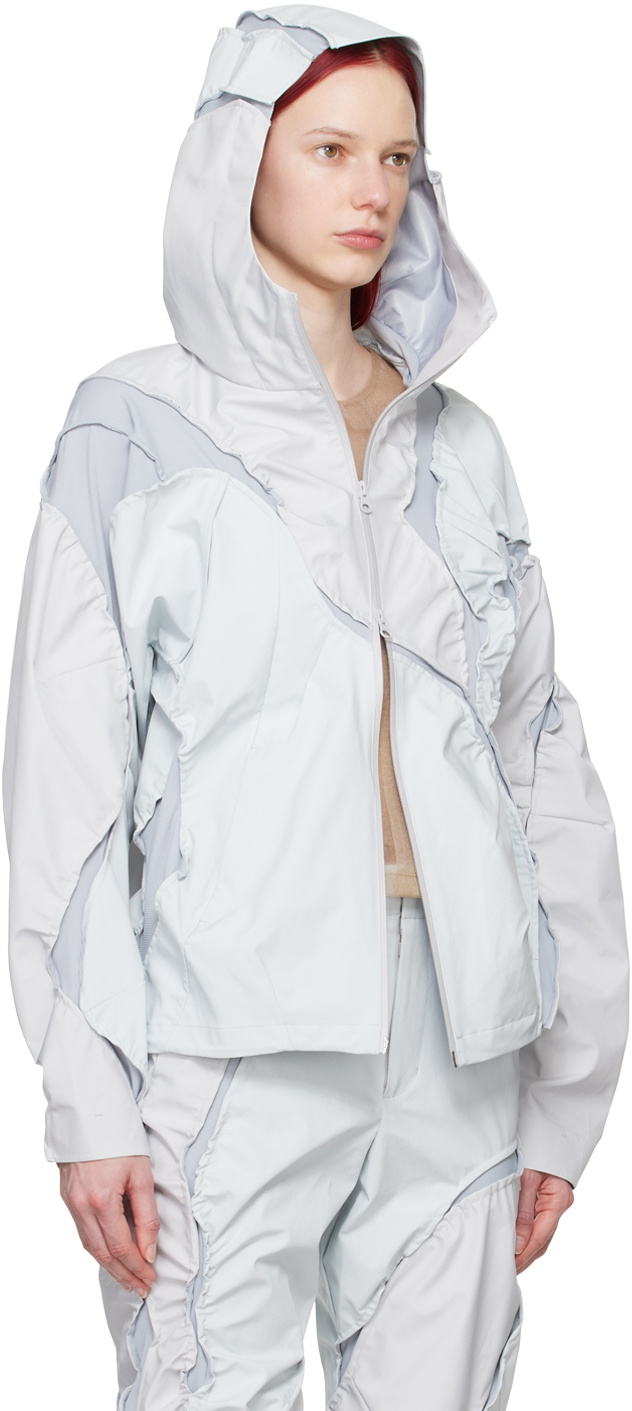 POST ARCHIVE FACTION (PAF) Gray & Blue 6.0 Technical Left Jacket Post ...