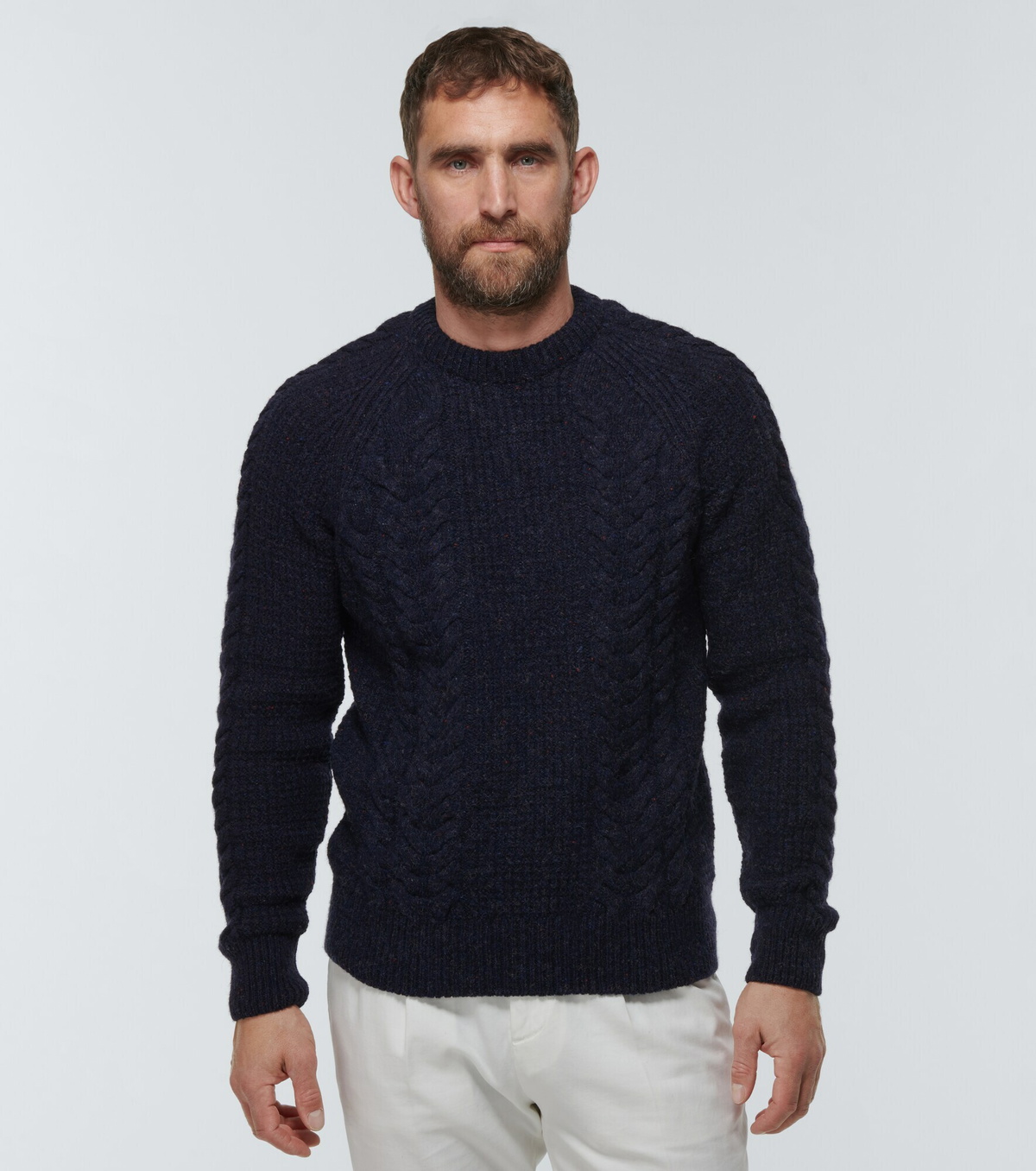 Sunspel - Cable-knit virgin wool sweater Sunspel