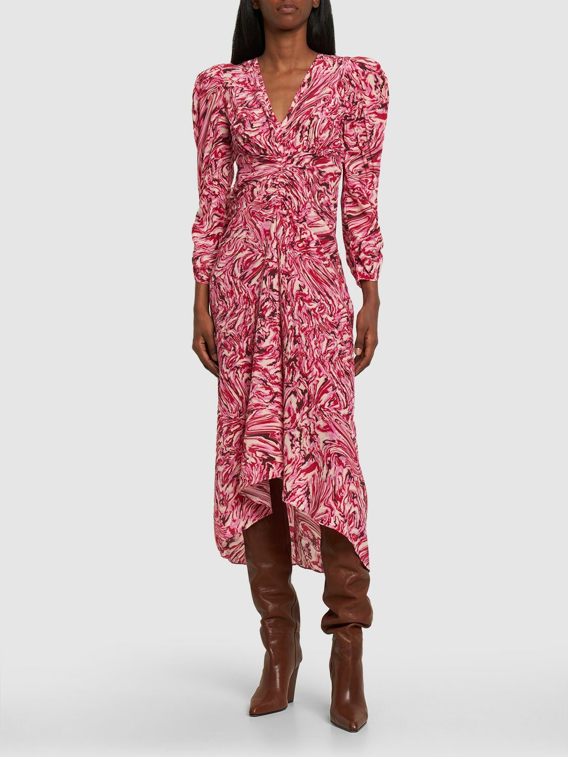 ISABEL MARANT - Albini Printed Silk Midi Dress Isabel Marant