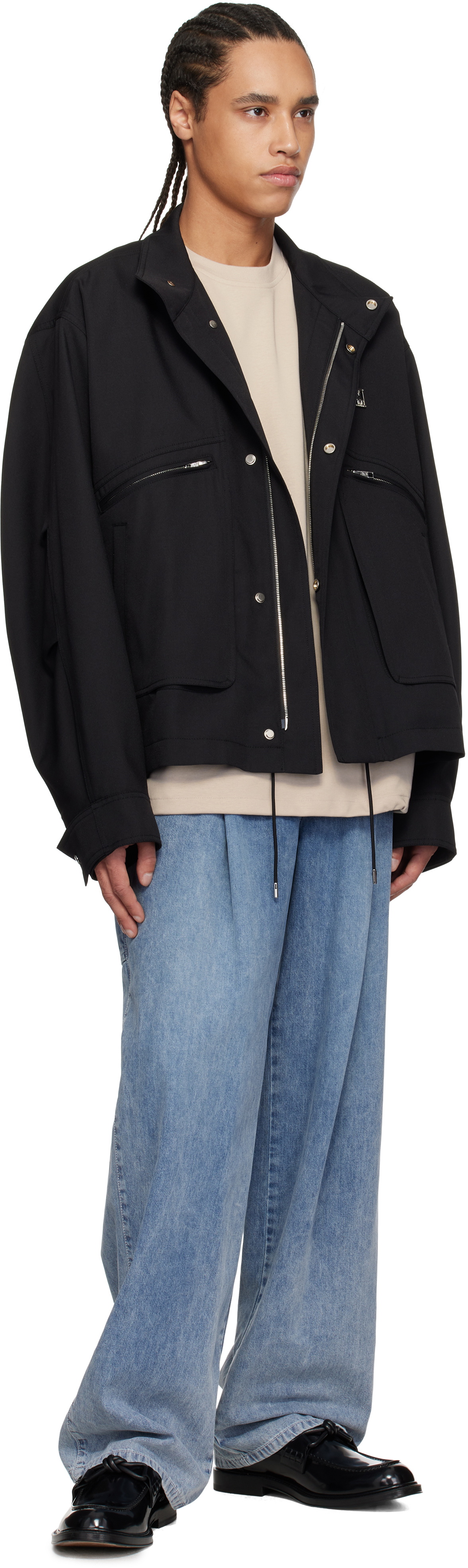 WOOYOUNGMI Black High Neck Jacket Wooyoungmi