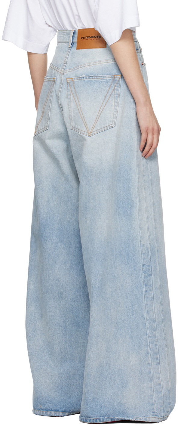 VETEMENTS Blue Destroyed Jeans Vetements