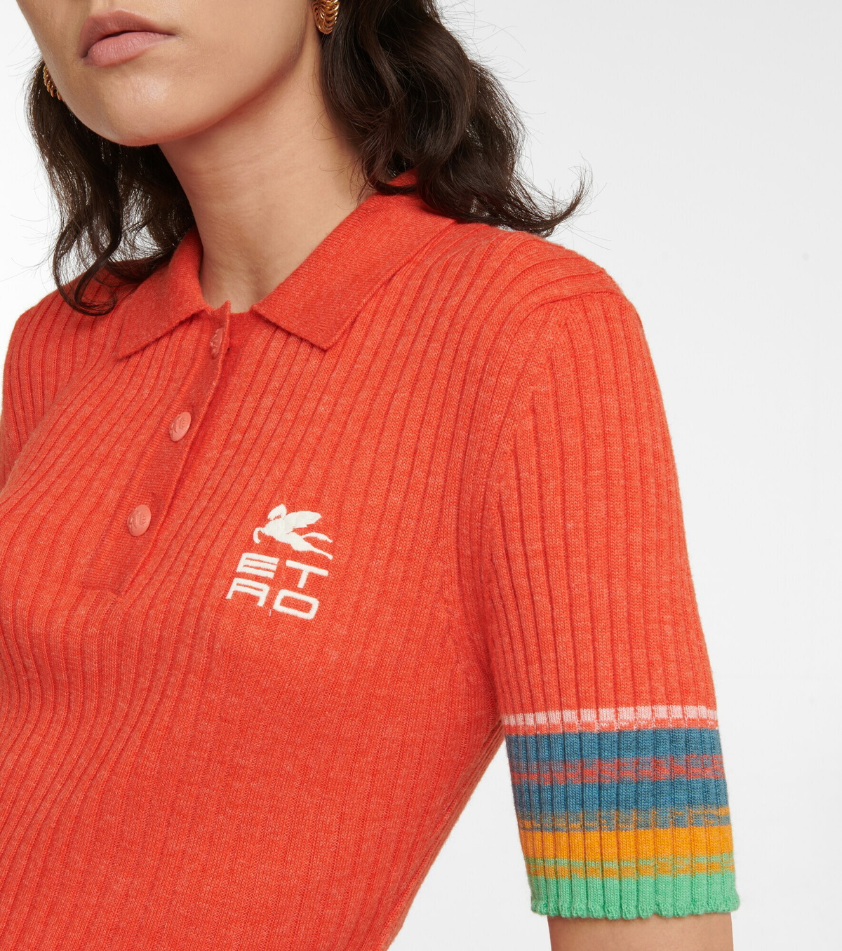 Etro - Striped ribbed-knit top Etro