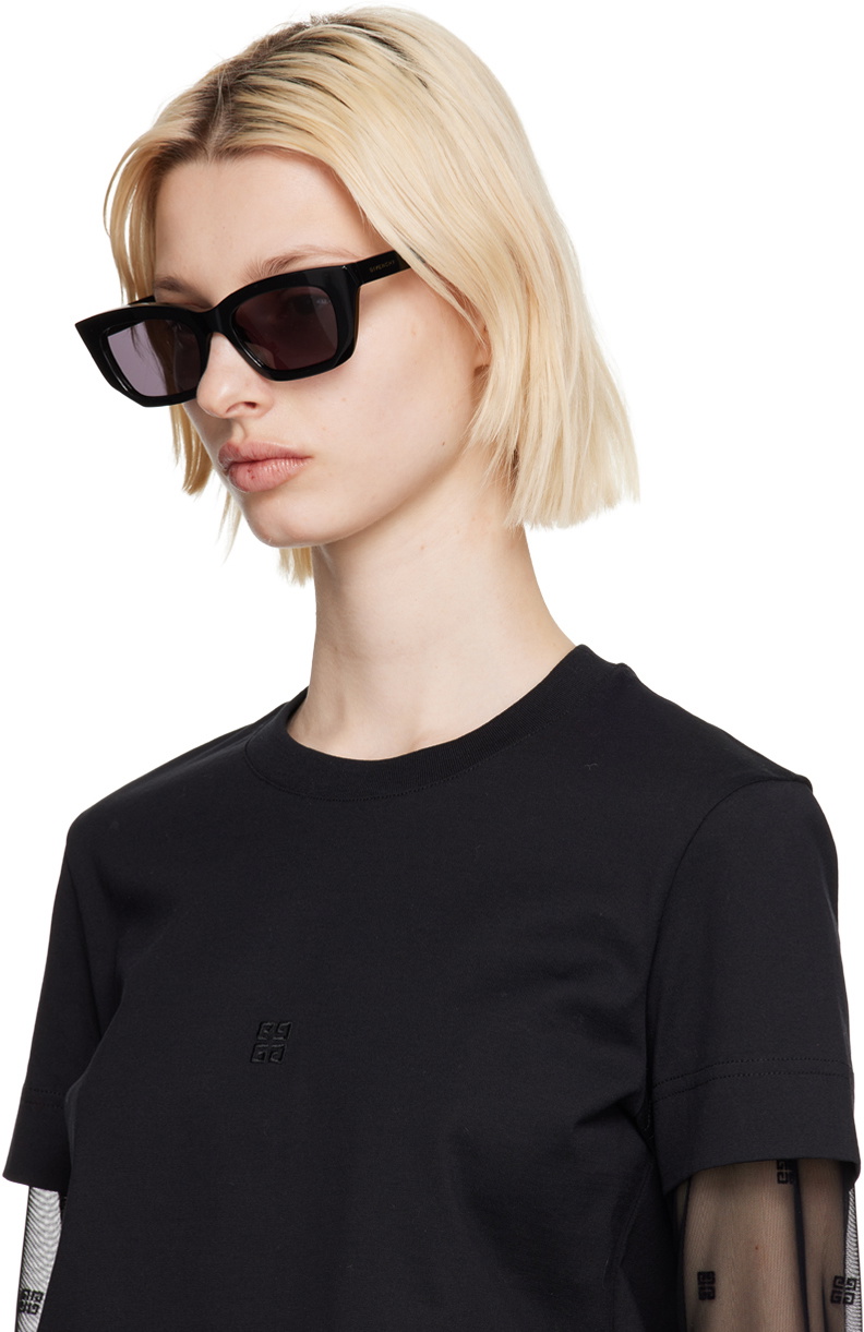 Givenchy Black Rectangular Sunglasses Givenchy