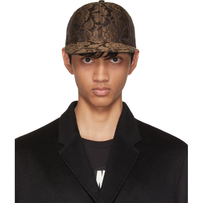 Dolce and Gabbana Brown Brocade Cap Dolce & Gabbana