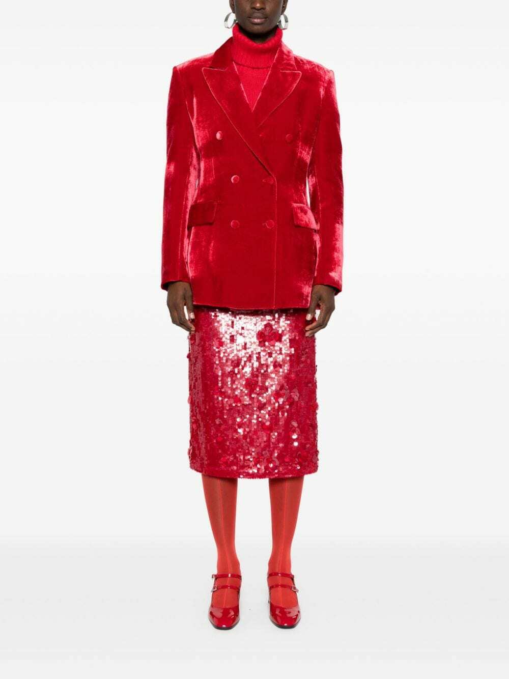 PAROSH - Velvet Double-breasted Jacket Parosh