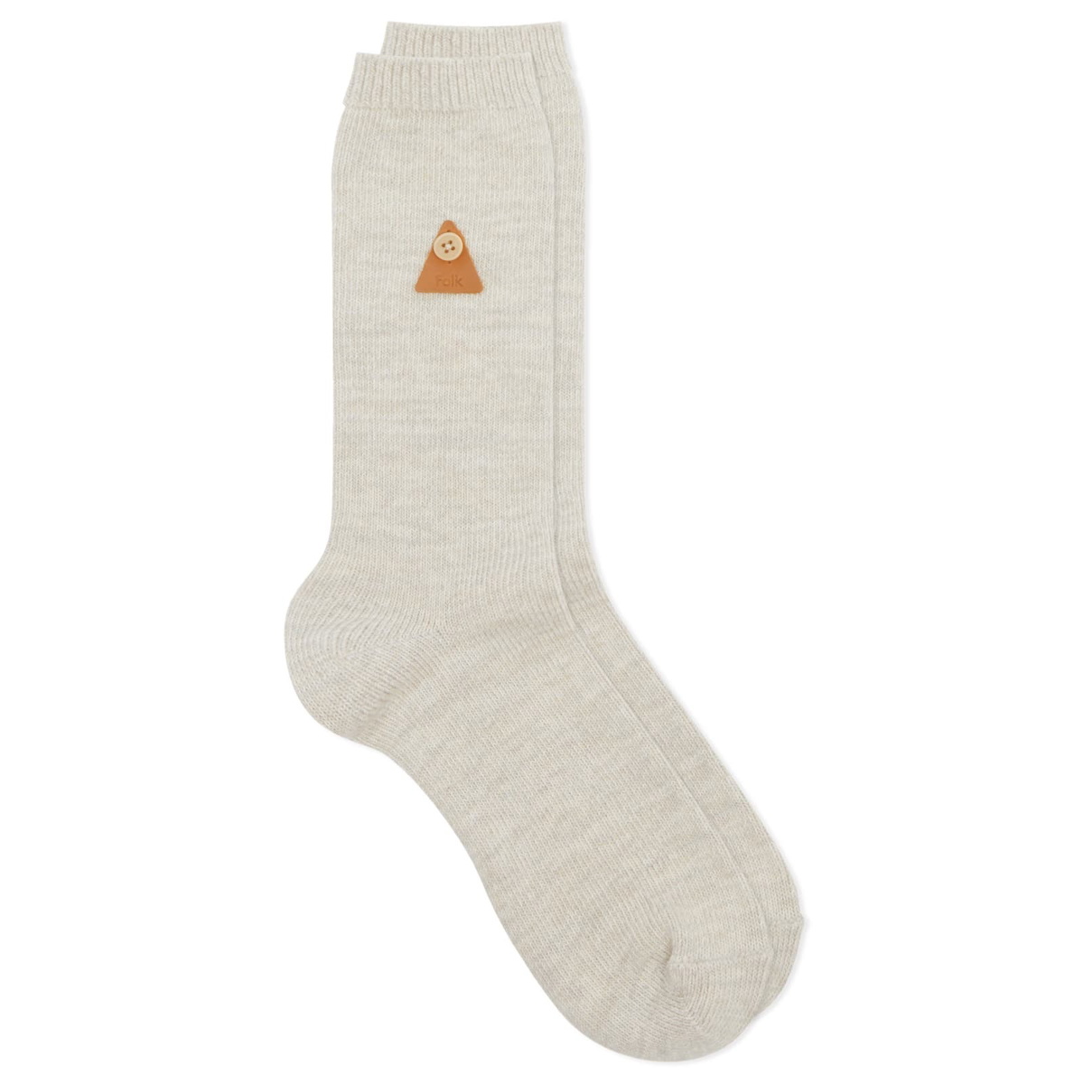 Folk Men's Melange Socks in Ecru Mix Folk