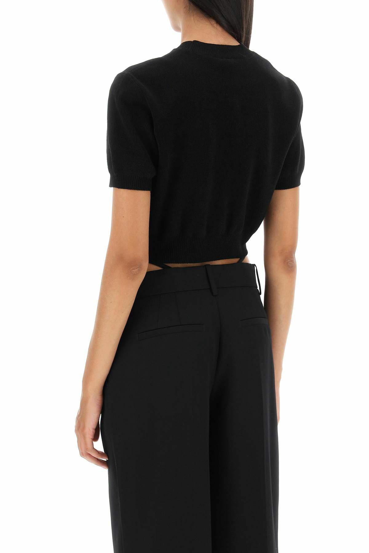 ALEXANDER WANG logo embossed crop top Black Alexander Wang