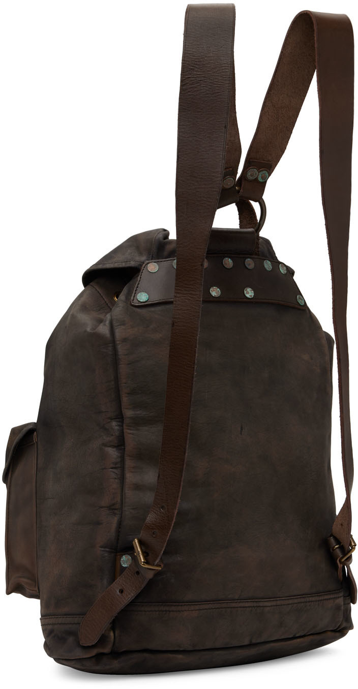 RRL Brown Leather Rucksack RRL