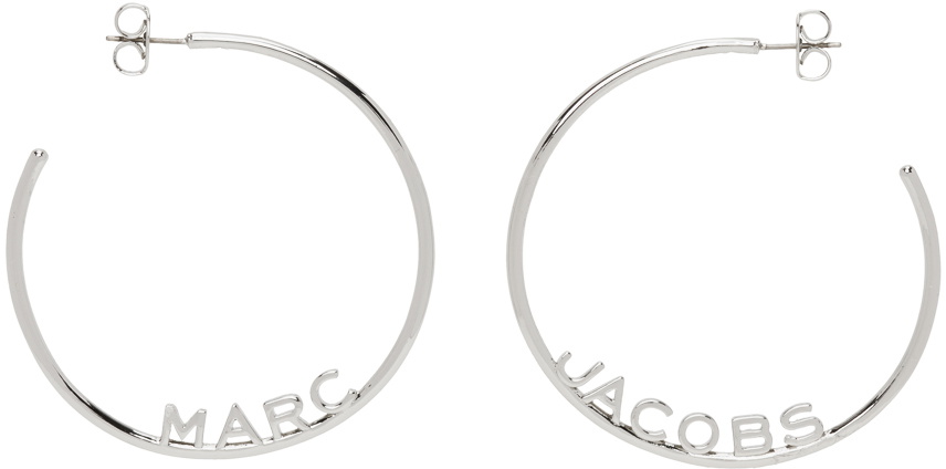Marc Jacobs Silver 'The Monogram' Hoop Earrings Marc Jacobs