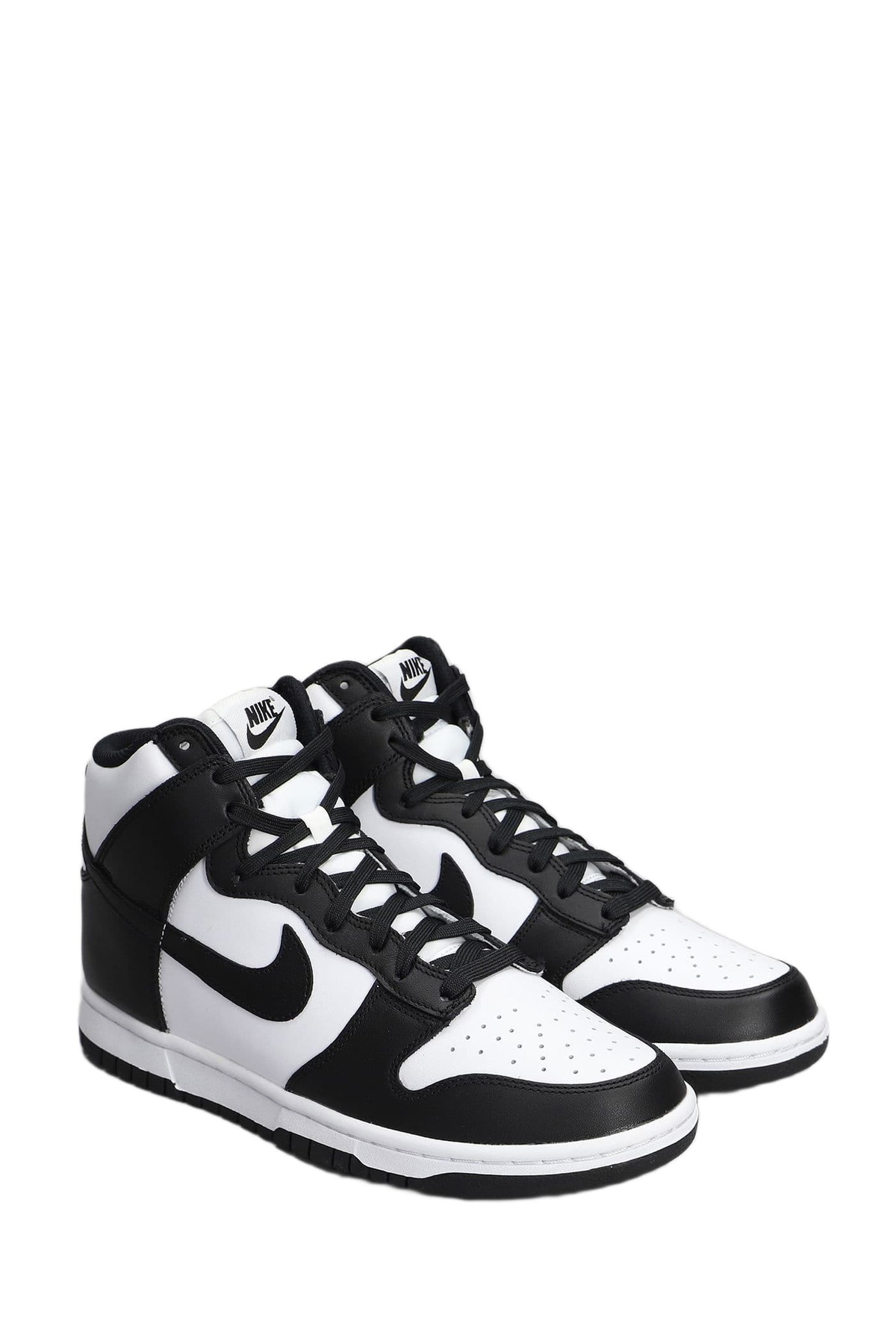 Nike Dunk Hi Retro Sneakers In Black Leather Nike