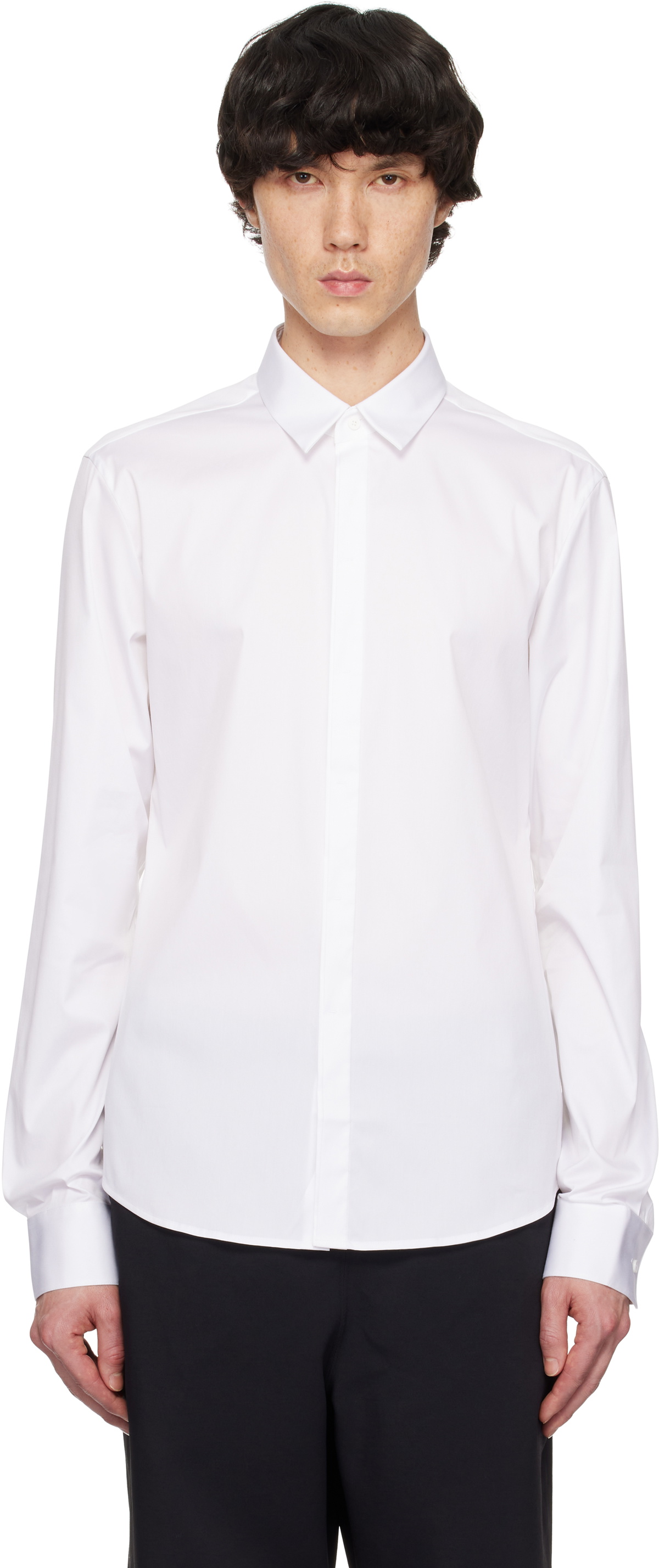 WOOYOUNGMI White Concealed Button Shirt Wooyoungmi