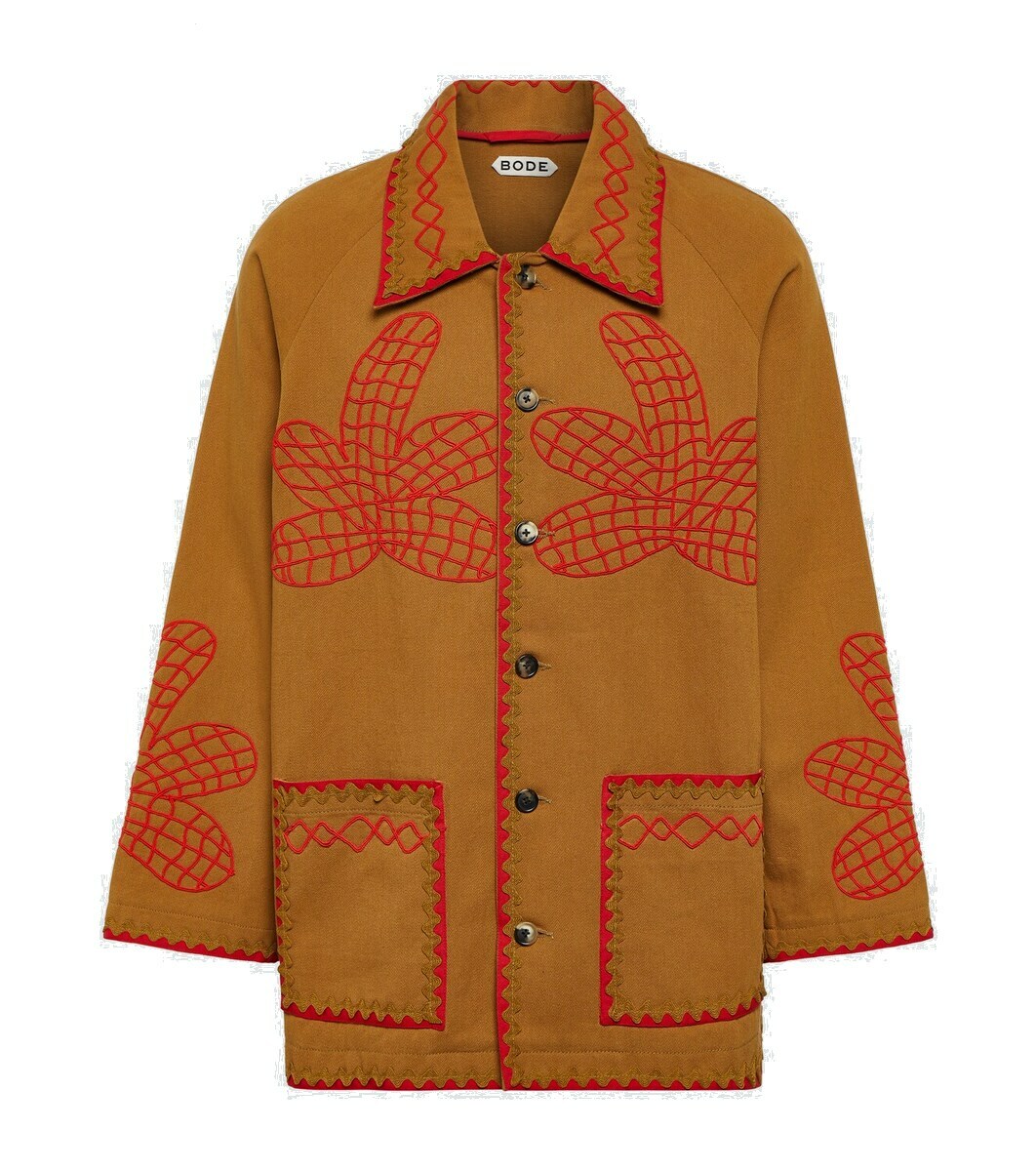 Bode Field Maple embroidered cotton coat Bode