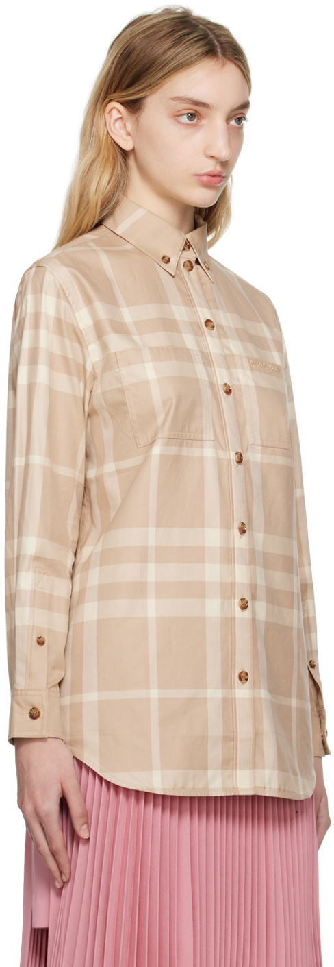 Burberry Beige Check Shirt Burberry