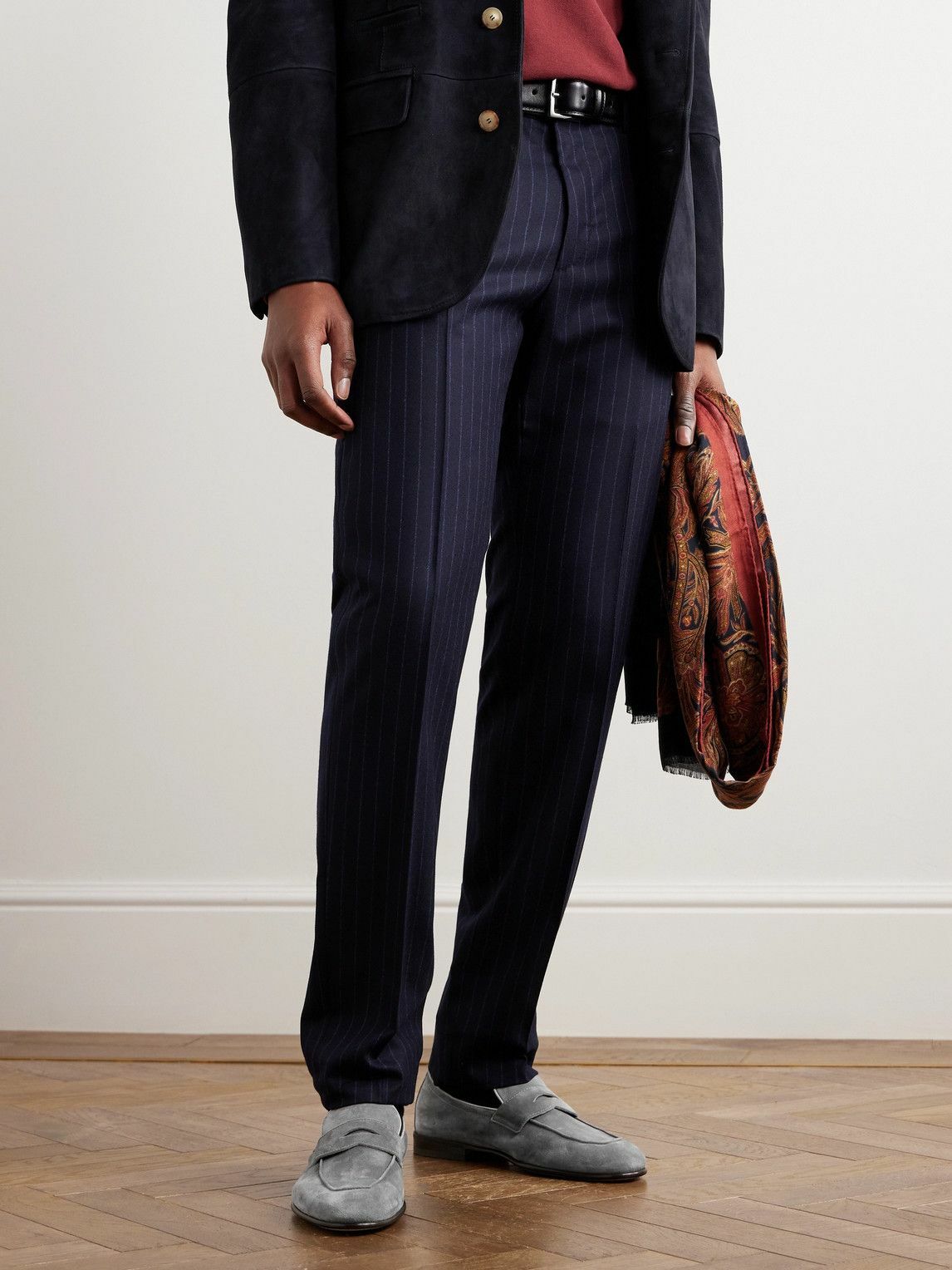 Brunello Cucinelli - Suede Penny Loafers - Gray Brunello Cucinelli