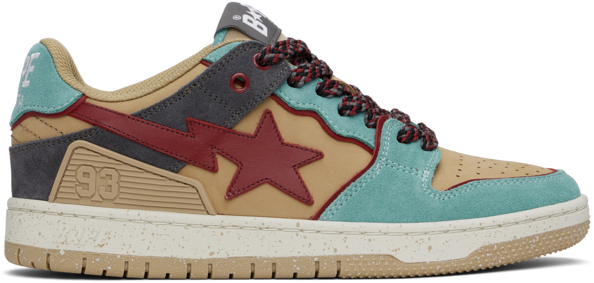 BAPE Blue & Khaki BAPE SK8 STA #4 Sneakers A Bathing Ape