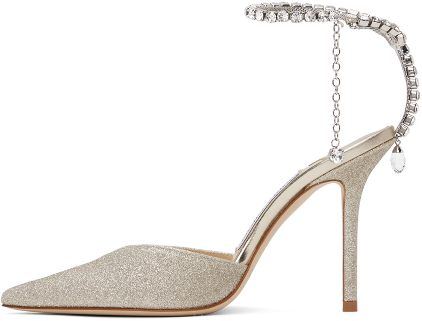 Jimmy Choo Gold Saeda 100 Heels Jimmy Choo