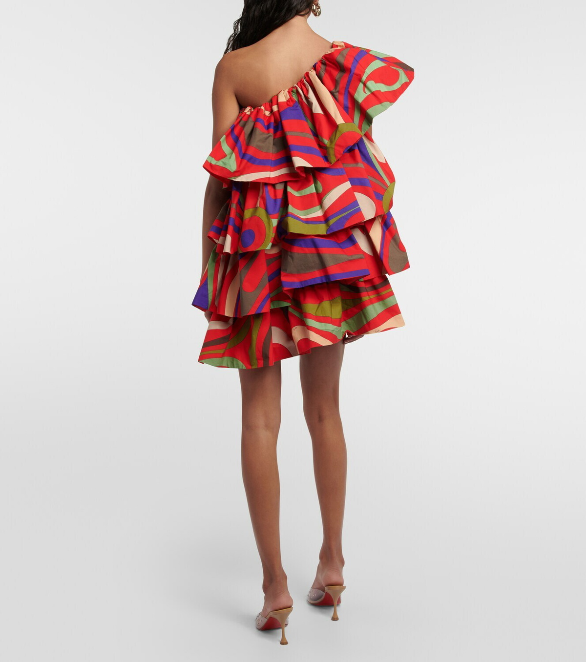 Pucci - Printed cotton one-shoulder minidress Emilio Pucci