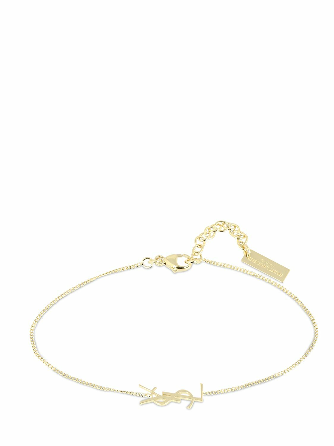 SAINT LAURENT - Ysl Logo Fine Chain Bracelet Saint Laurent