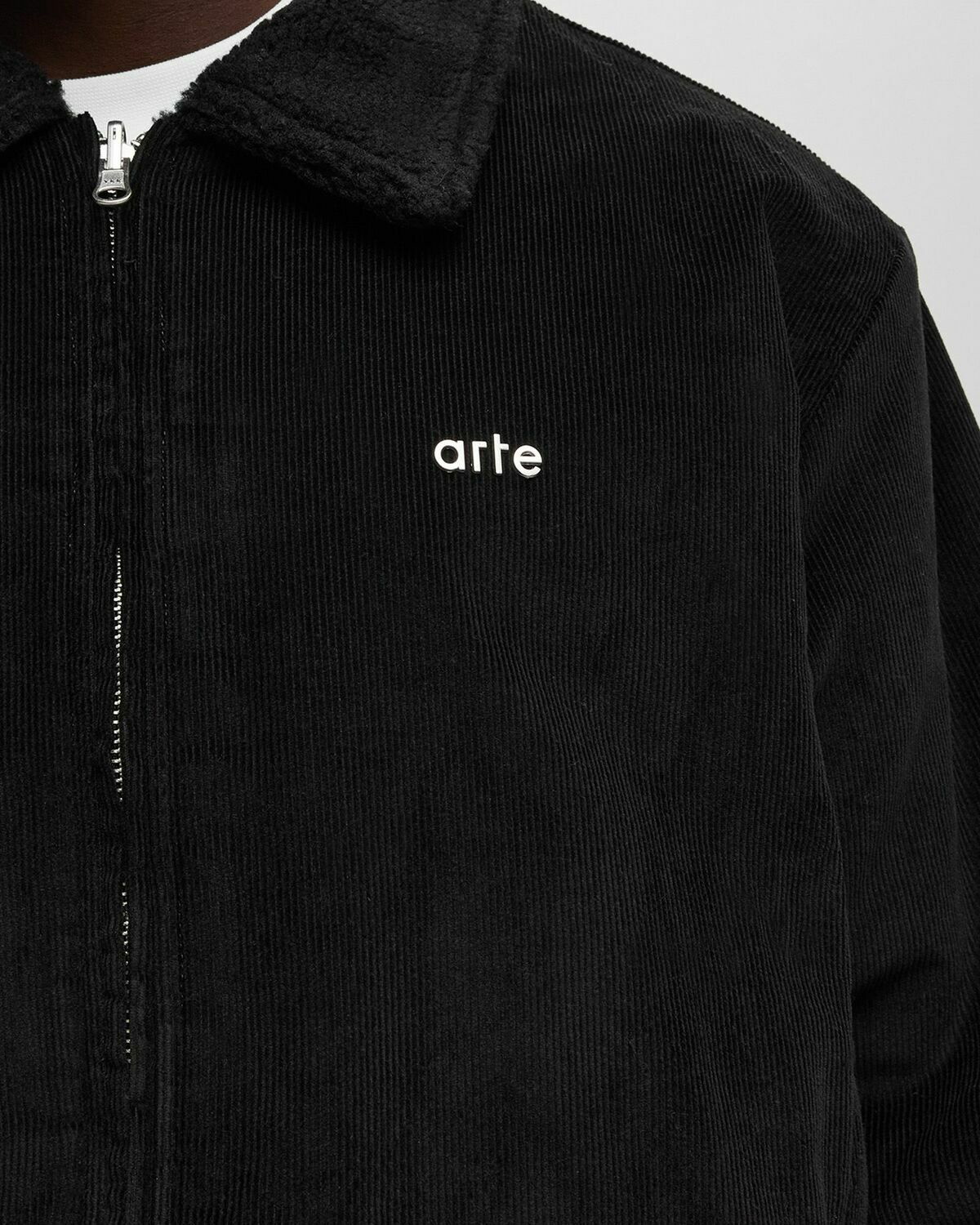 Arte Antwerp Corduroy/Sherpa Jacket Black Mens Bomber Jacket Arte Antwerp