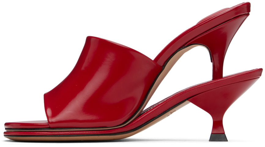 JACQUEMUS Red La Casa 'Les doubles mules' Heeled Sandals Jacquemus