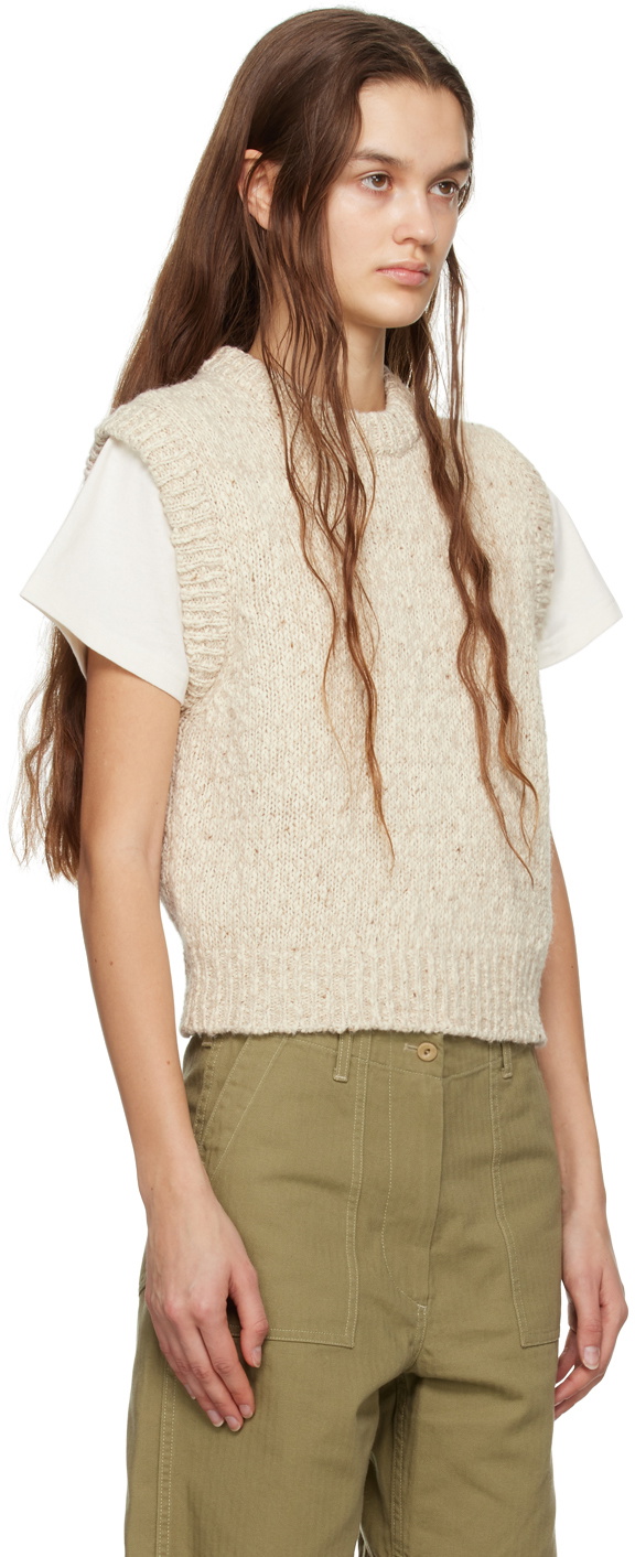 Nothing Written Off-White Marled Vest NOTHING WRITTEN
