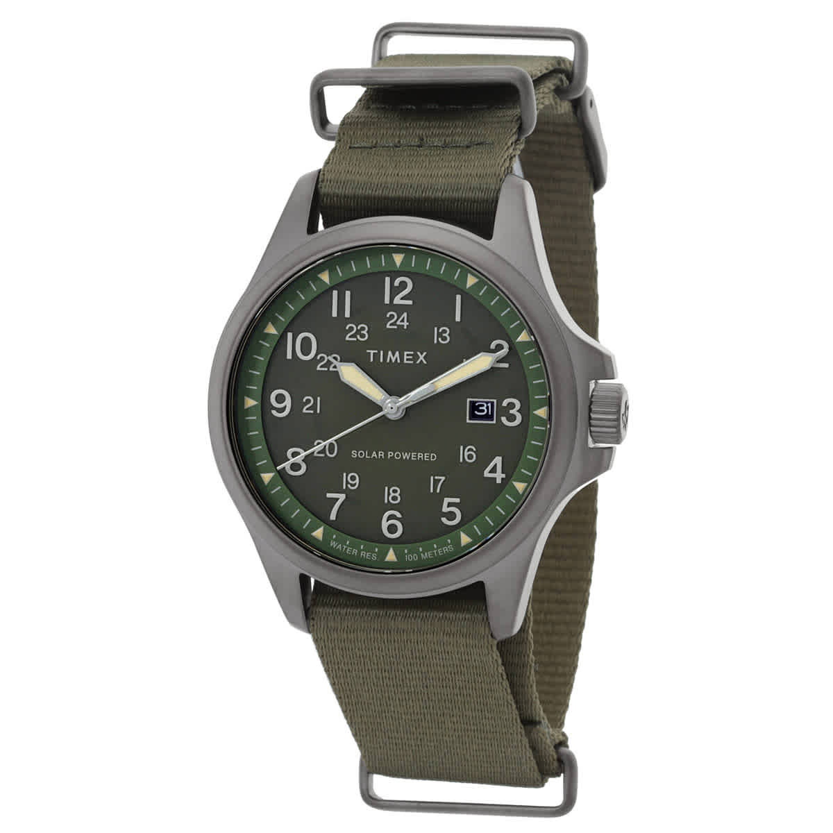 Timex Expedition North Field Post Solar Green Dial Mens Watch TW2V03700 ...