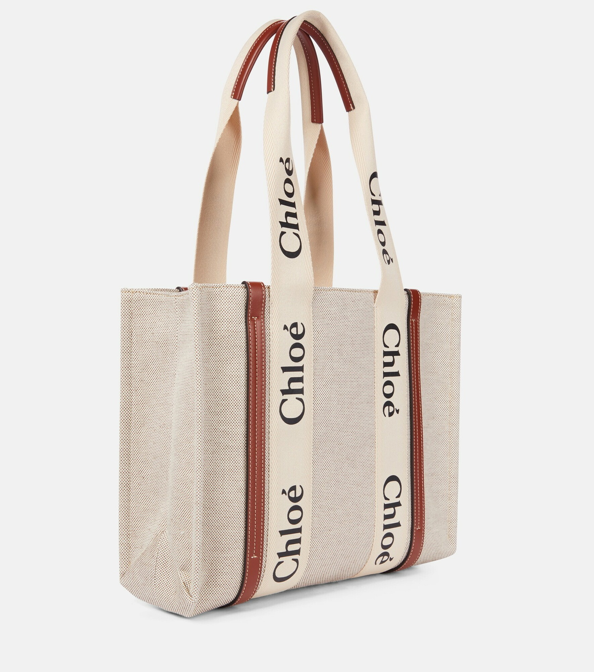 Chloe - Woody Medium canvas tote Chloe