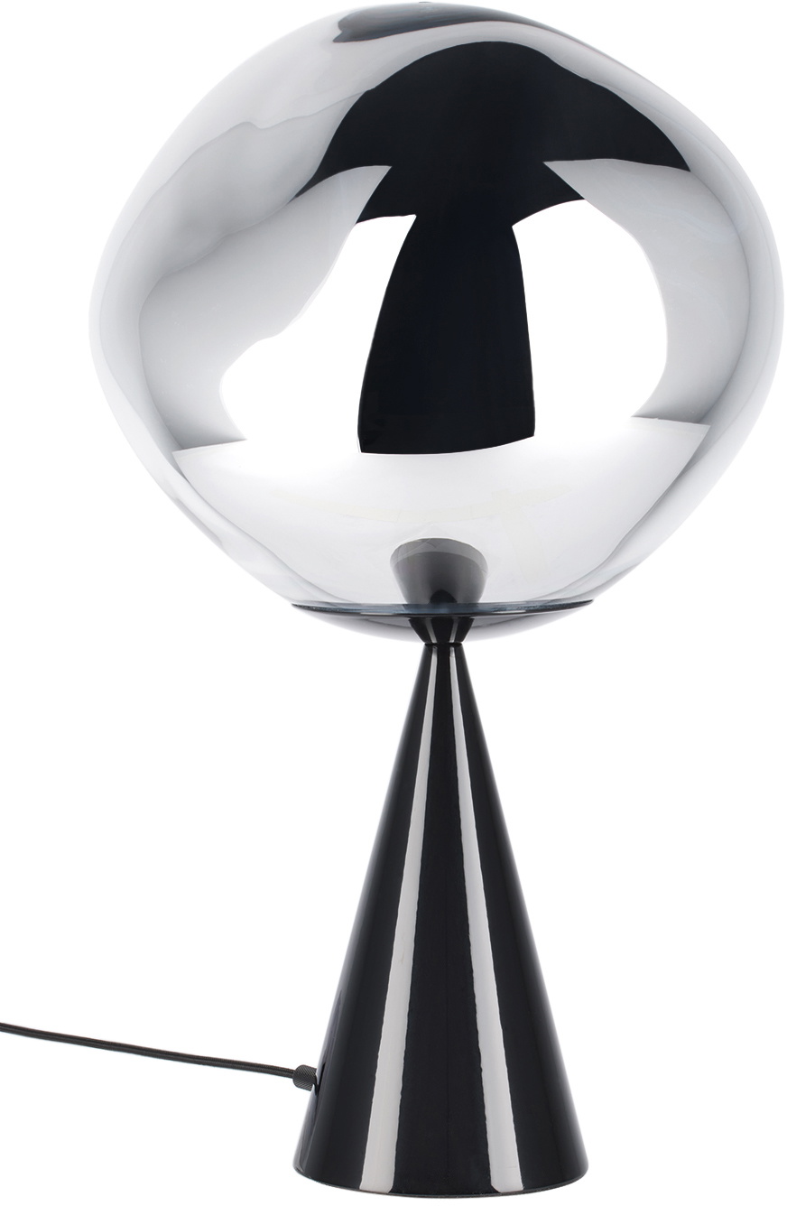 Tom Dixon Silver Melt Cone Fat Table Lamp Tom Dixon