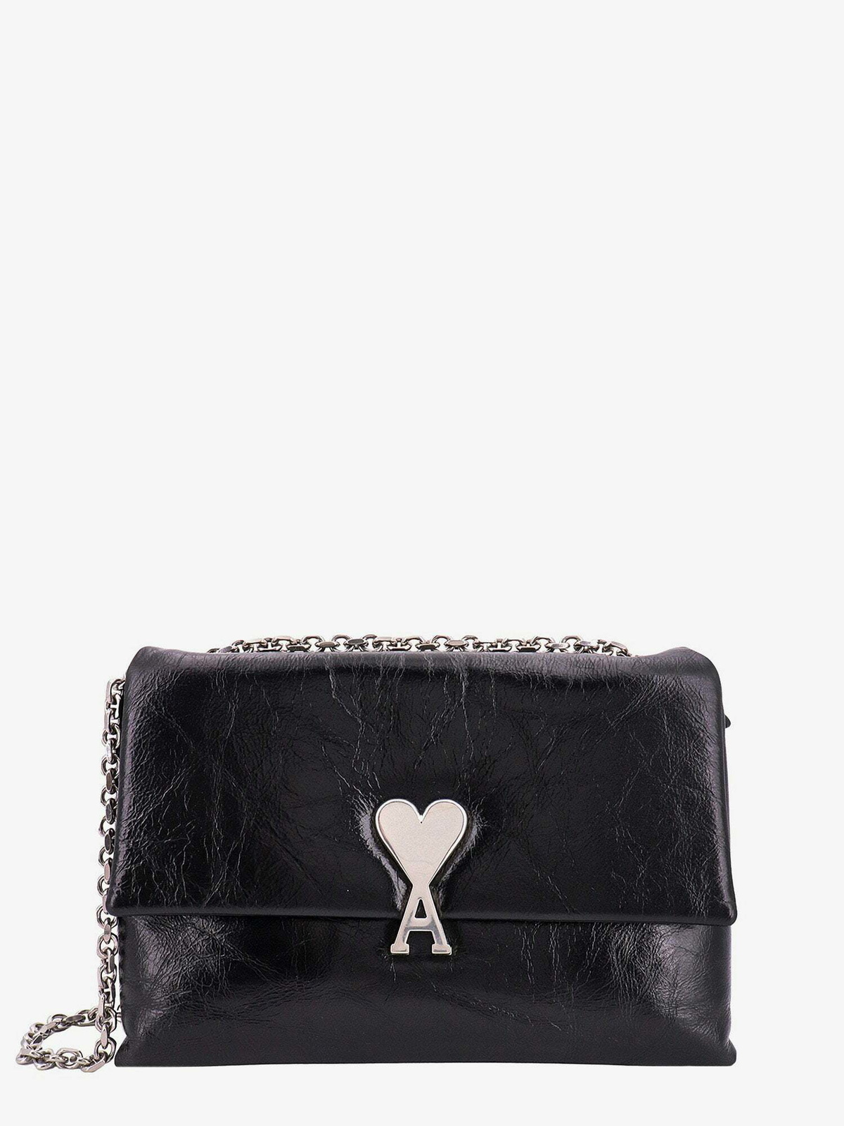 Ami Paris Shoulder Bag Black Womens AMI