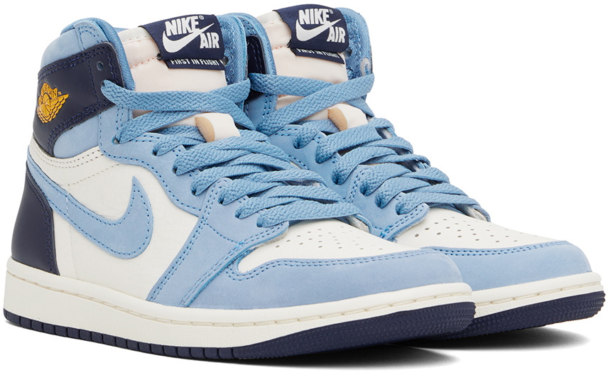 Nike Jordan Blue & White Air Jordan 1 High OG 'First in Flight ...