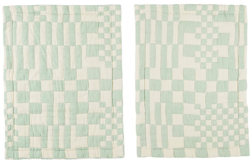 Dusen Dusen Green & White Check Bed Set, Full/Queen Dusen Dusen